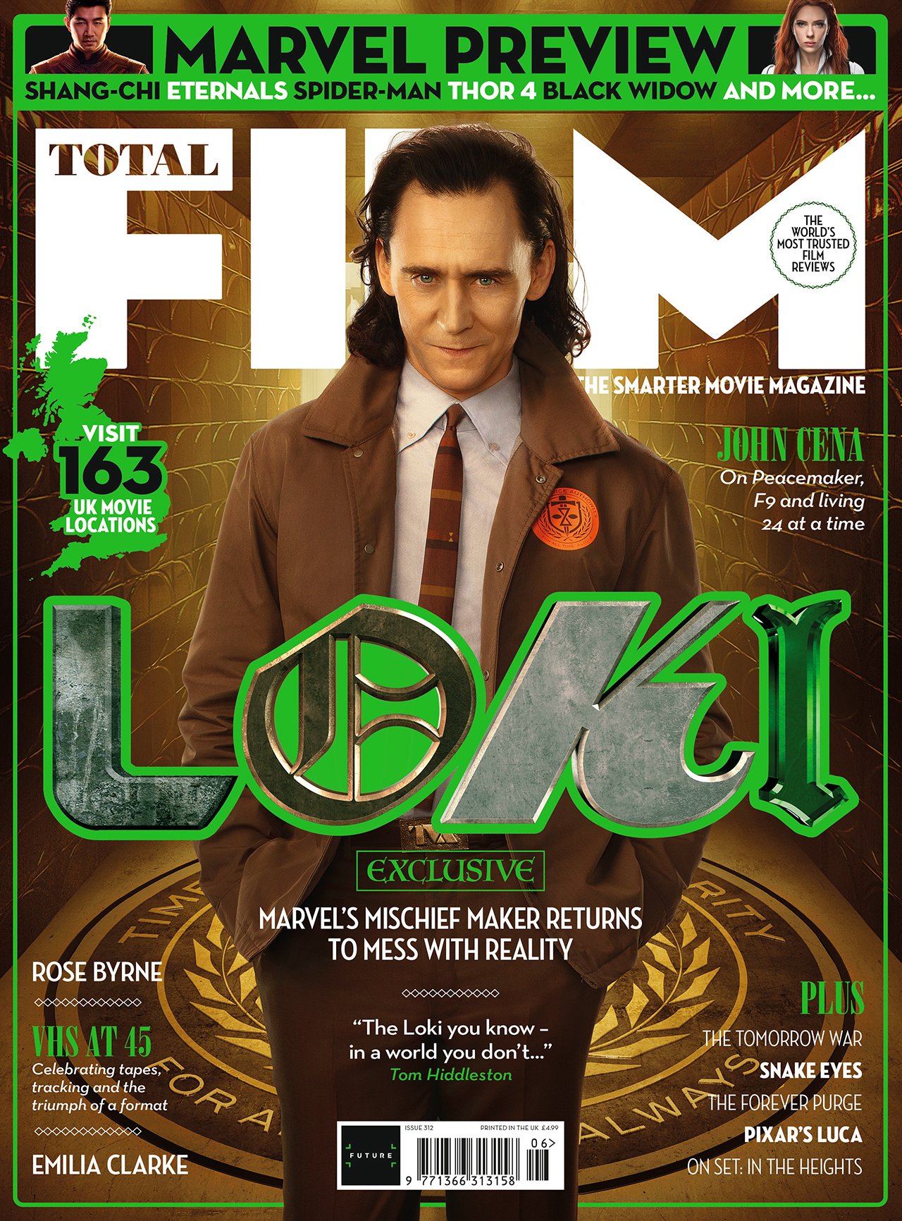 Tom Hiddleston s'offre deux couvertures de Total Film - Loki (actualité)